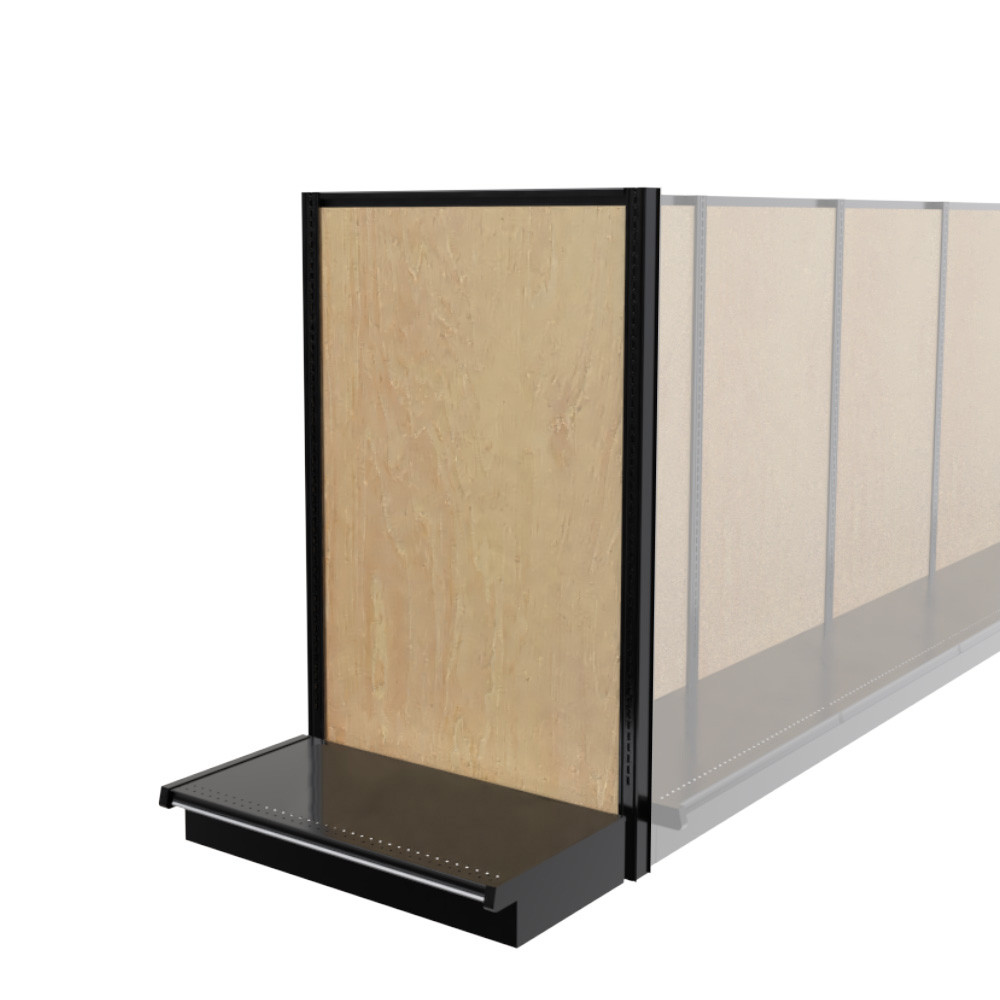 Lozier Shelving End Cap Display, Black and Wood 36W 60H 16D | DGS Retail
