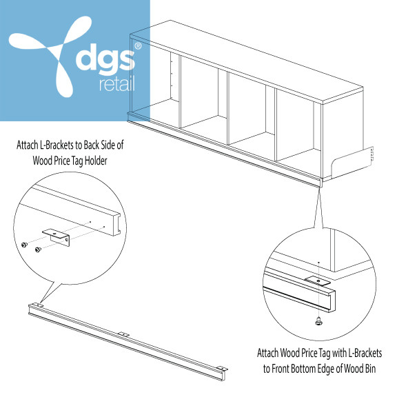 Wooden Tag Label Holder for Gondola Shelves | DGS Retail