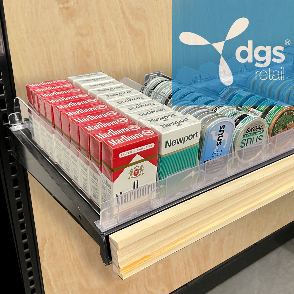 WoodMax Cigarette Display Rack With 12 Shelves, Pushers 36W 84H | DGS ...
