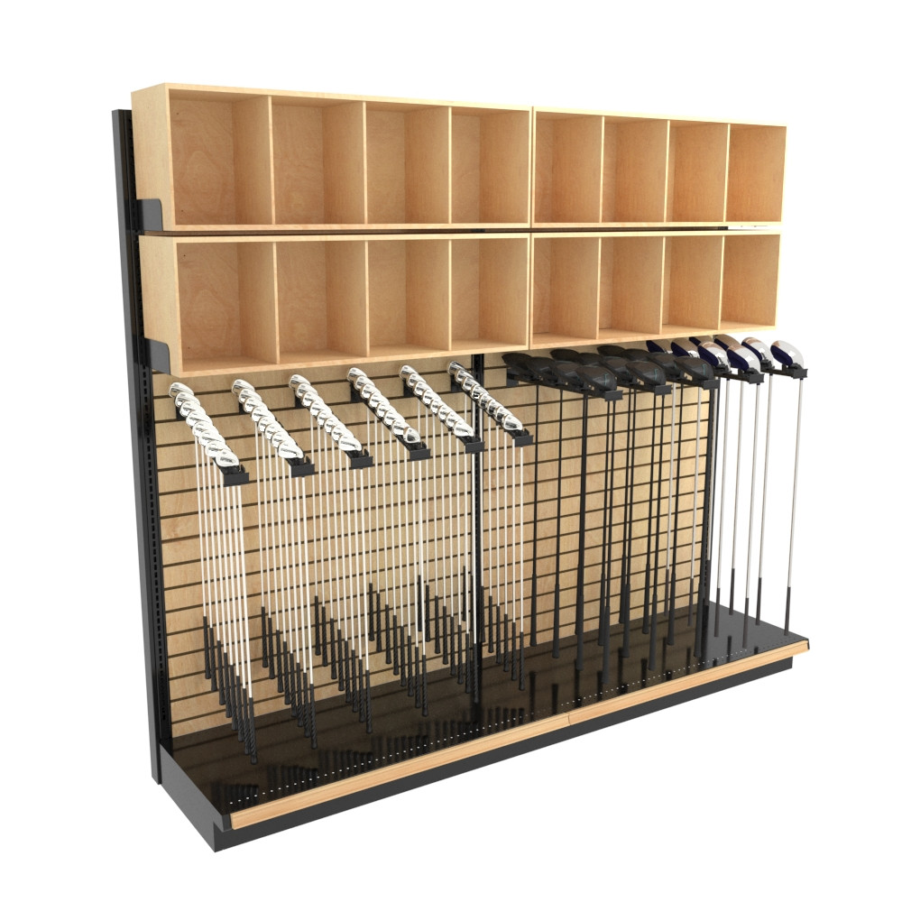 ClubExhibit 8ft Golf Club Wall Display Unit for ProShops: Spacious ...
