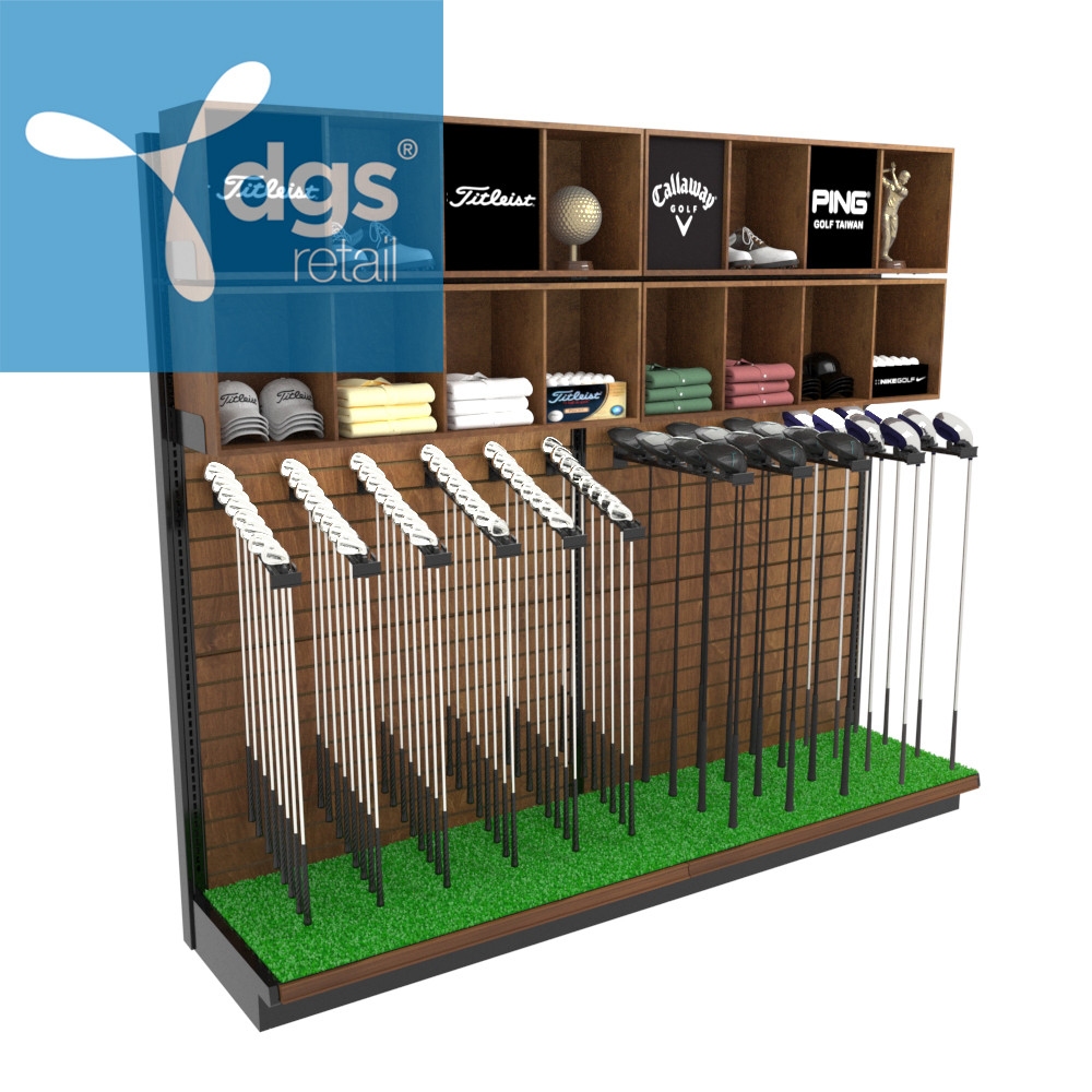 ClubExhibit 8ft Golf Club Wall Display Unit for ProShops: Spacious ...