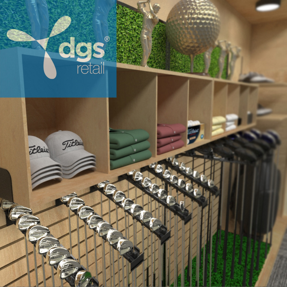 ClubExhibit 8ft Golf Club Wall Display Unit for ProShops: Spacious ...