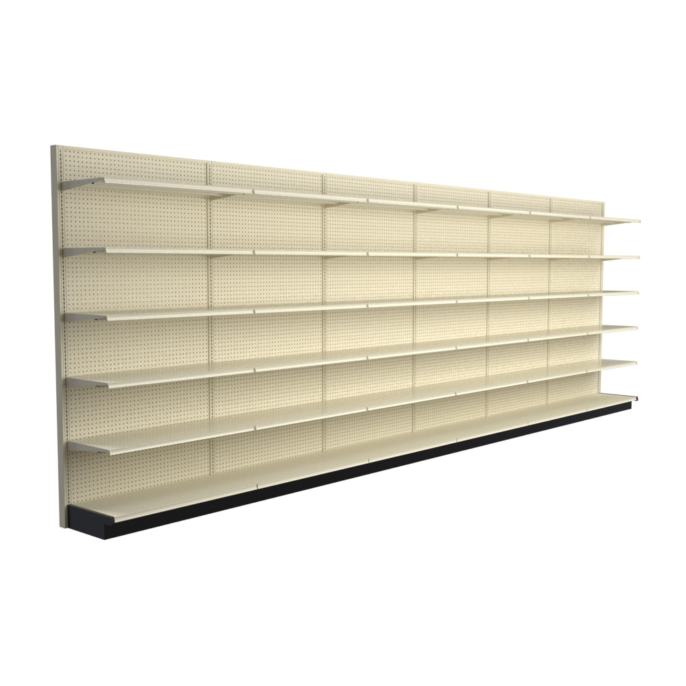 Platinum Lozier Retail Wall Shelving - 24ft Wide, 96"H, 19"D, 36-Shelf ...