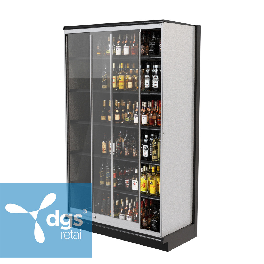 Lozier Gondola Security Case with Locking Glass Doors â€“ 48â€ x 84" x ...