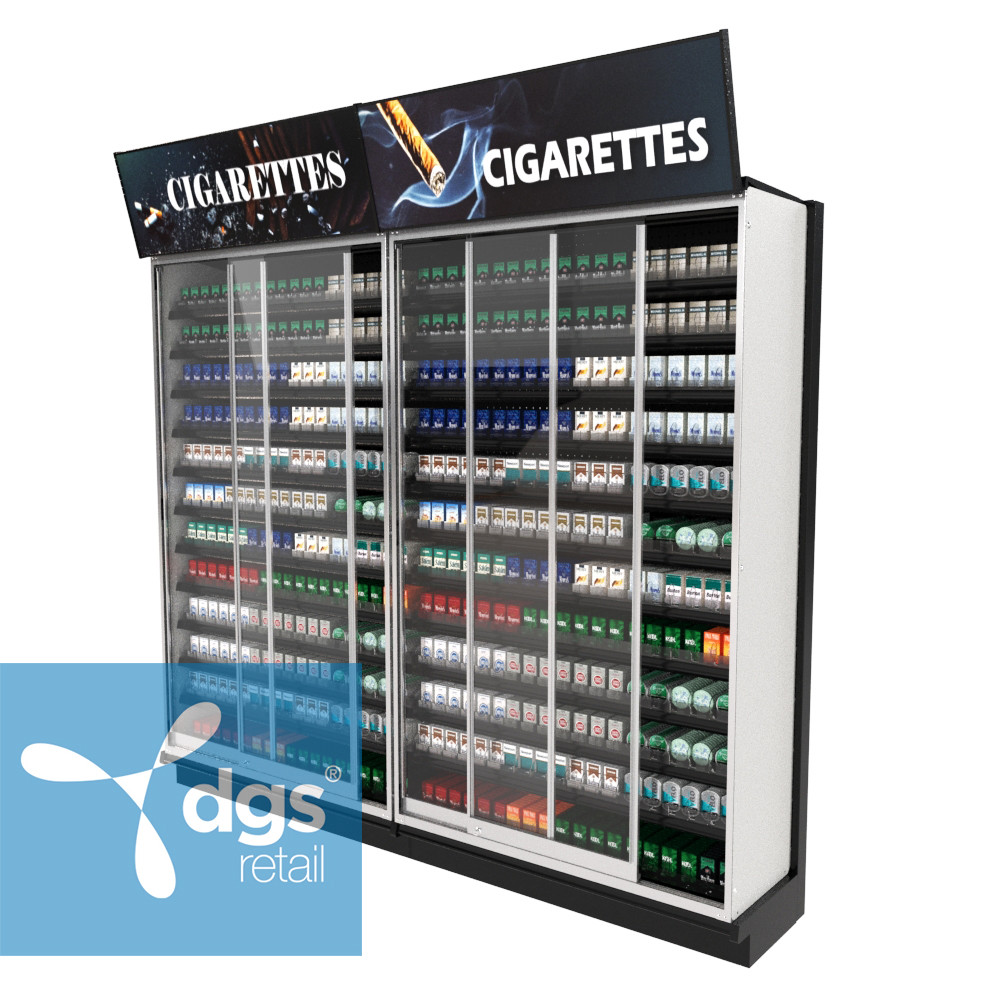 TobacPro Cigarette Security Display Case 26 Shelves, Adjustable Spring ...