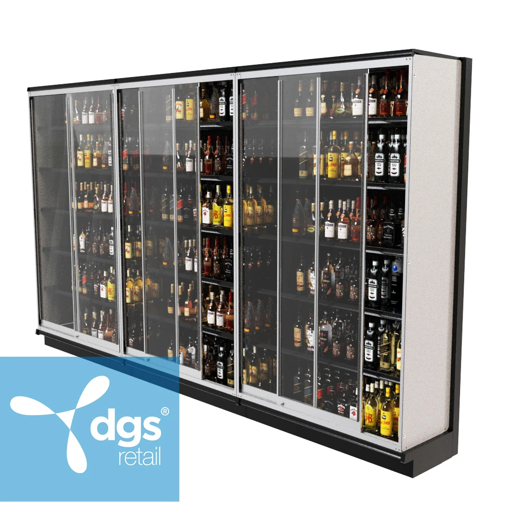 Lozier 12-Foot Wide Gondola Security Case with Black Shelving, 21 ...