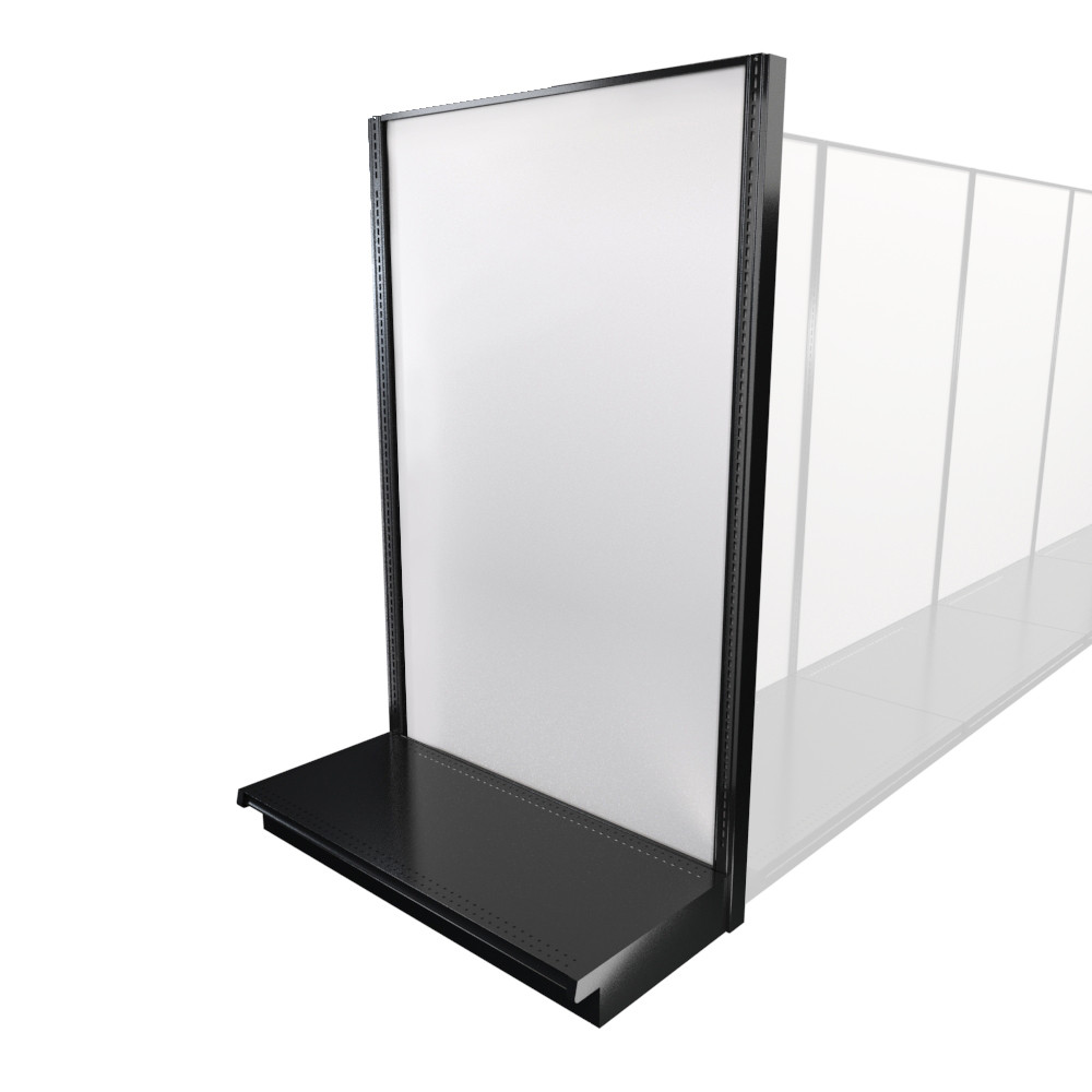 Lozier Shelving End Cap Unit, White Marteck 48W 78H 22D | DGS Retail