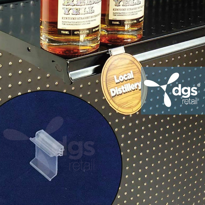 Commercial Shelf Tag Holder | Gondola Shelving Sign Clips | DGS Retail
