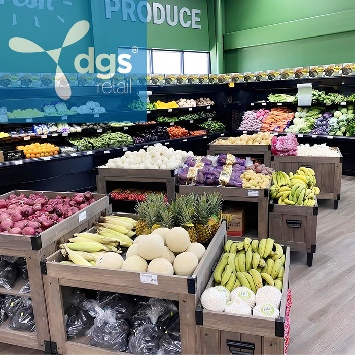 Wooden Produce or Bakery Display Orchard Bin Set of 3 | DGS Retail