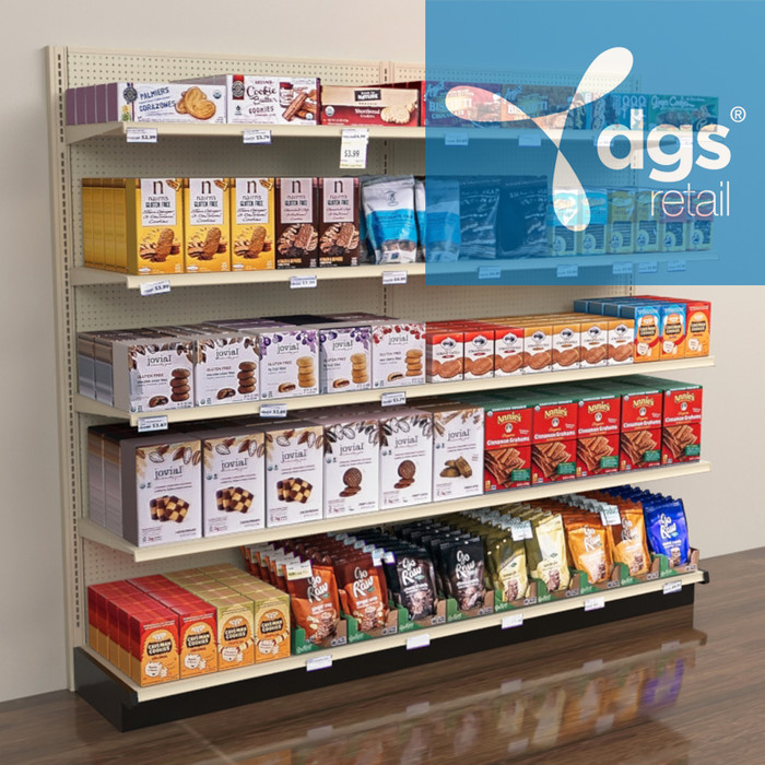Commercial Grade Wall Gondola Display With 10 Shelves | DGS Retail