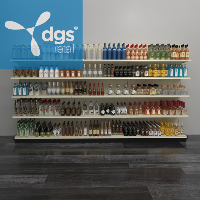 12FT Lozier Gondola Wall Display Unit With 15 Shelves Free Ship | DGS ...