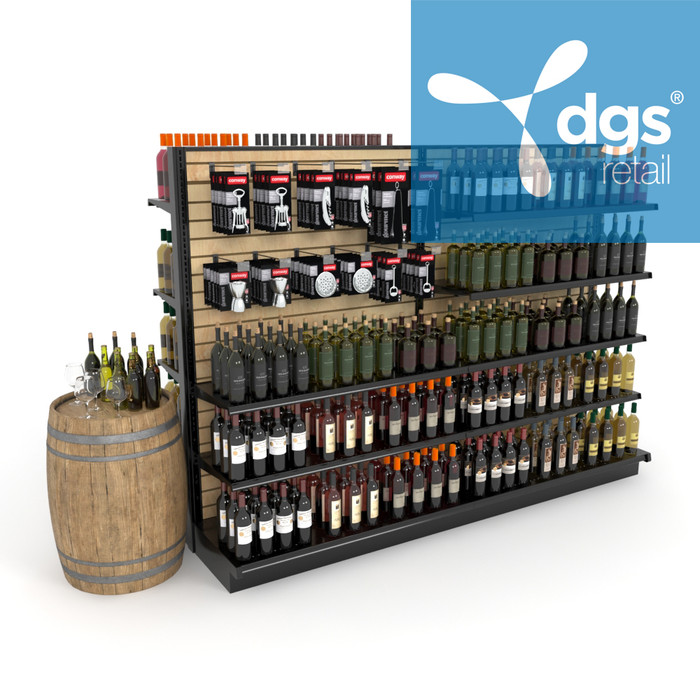 72" High x 8 ft Island Double-Sided Slatwall Gondola - Space-Saving ...