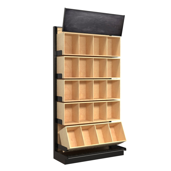 Liquor Store Wall Display With Header & 5 Wood Wine Cubbies, 48"W Ã— 96 ...
