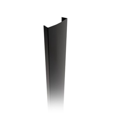 Lozier Shelving Parts | 60" Black T-Leg Upright End Trim | DGS Retail