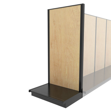 Lozier Shelving End Cap Display, Black and Wood Pegboard 36W 78H 25D ...