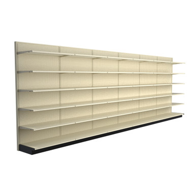 Lozier Platinum Wall Display Shelving - 24ft Wide, 96"H, 22"D, 36 ...