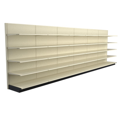 Lozier 24ft Platinum Retail Shelving Unit - 84"H x 25"D, 30 Shelves