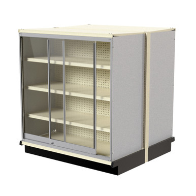 Lozier Double-Sided Gondola Security Case – Island Display with Shelving