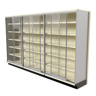 Lozier 12-Foot Wide Glass Door Kit Gondola Security Case with Shelving ...