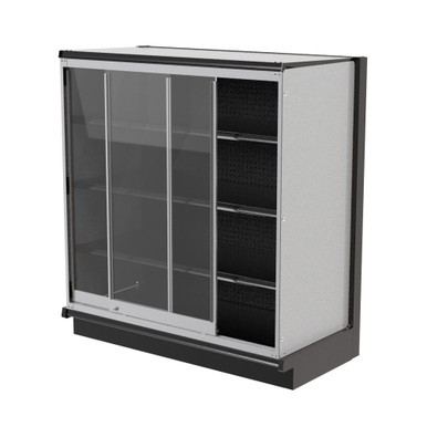 Lozier Gondola Security Case with Black Shelving – 48"W x 54"H