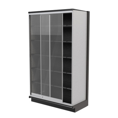 Lozier 48"W x 84"H Gondola Security Case with Black Shelving