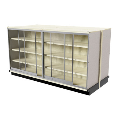 Lozier 8-Foot Wide Double-Sided Gondola Security Case with Shelving ...