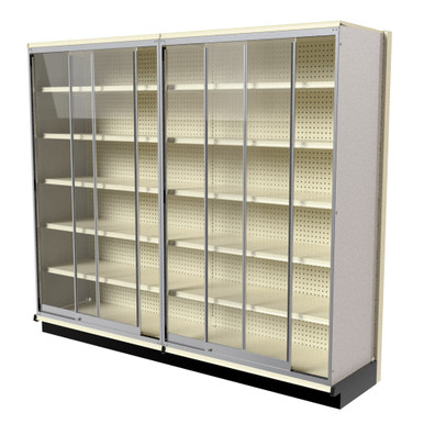Lozier 8-Foot Wide Gondola Security Case with Shelving – 84"H x 19"D ...