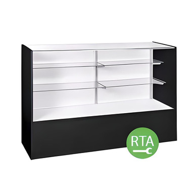 48 inch Full Vision Black Display Case Ready to Assemble | DGS Retail