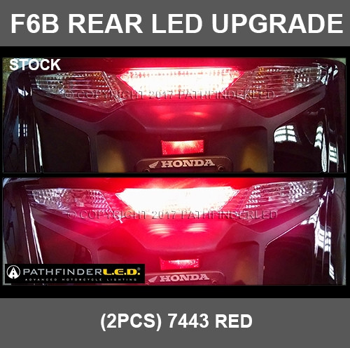 HONDA F6B REAR LED CONVERSION PKG (RED+AMBER/OPTIONAL FLASHER)