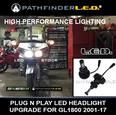 PATHFINDERLED HONDA GOLD WING GL1800/F6B HIGH PERFORMANCE LED HEADLIGHT KIT