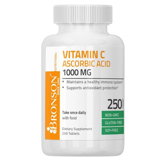 Vitamin C 250 Tabs (1000 mg) # 47B - Tahoma Supplements