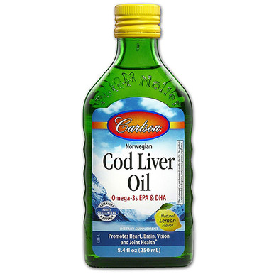 Cod Liver Oil (Lemon Flavor) 8.4 oz. (250 mL) - Tahoma Clinic Dispensary