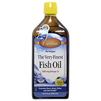 Finest Fish Oil (Lemon Flavor) 16.9 oz (500 ml) - Tahoma Supplements