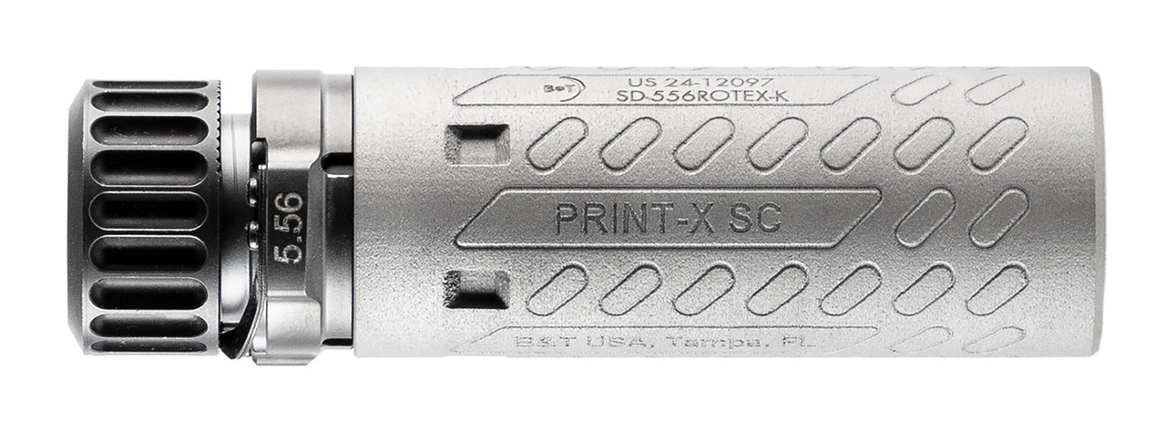 B&T Rotex K 5.56 NATO Inconel Suppressor Silver SD-556ROTEXK