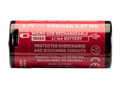 Surefire 18350 3.7V Lithium Battery with Charging Port SF18350 ...
