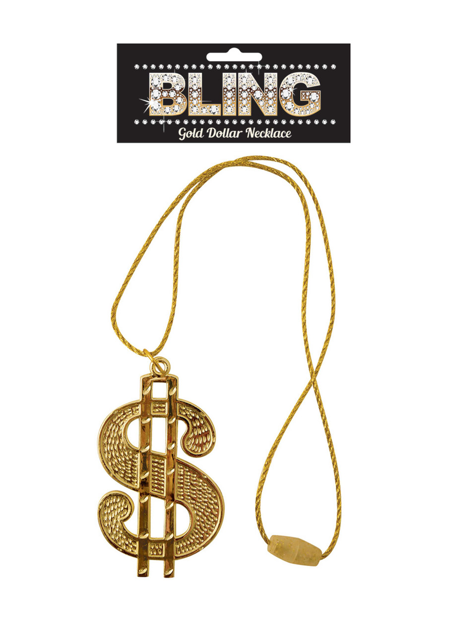 Gold Dollar Sign Necklace | Costume Accessories