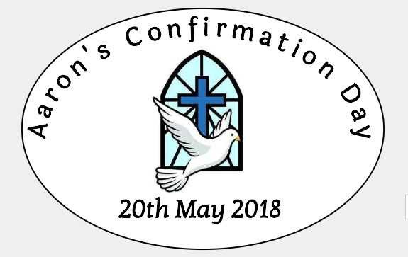 Personalised Boys Confirmation Label (8 Pack)