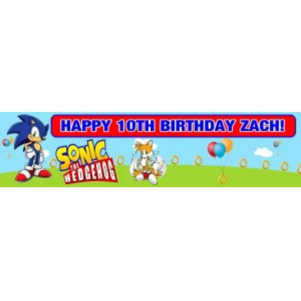Personalised Sonic Banner | Custom Banners