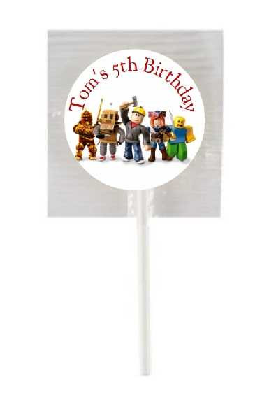 Personalised Roblox Lollipops (15 Pack) | Custom Sweets