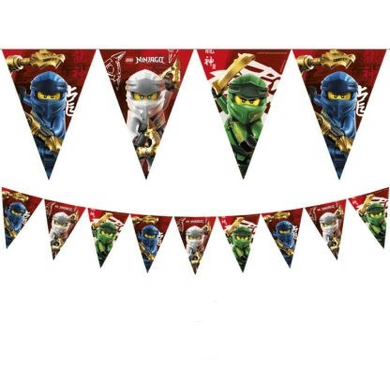 Lego Ninjago Paper Flag Banner | Lego Party Supplies
