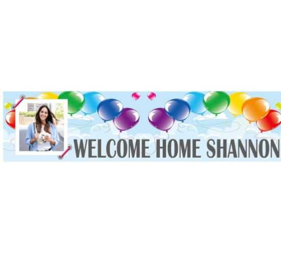 Personalised Welcome Home Banner with Photo