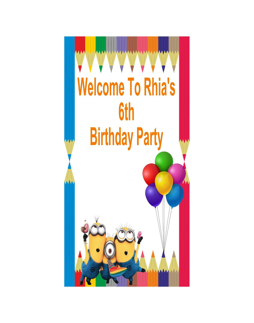 Personalised Vinyl Minion Door Banner | Minion Banners