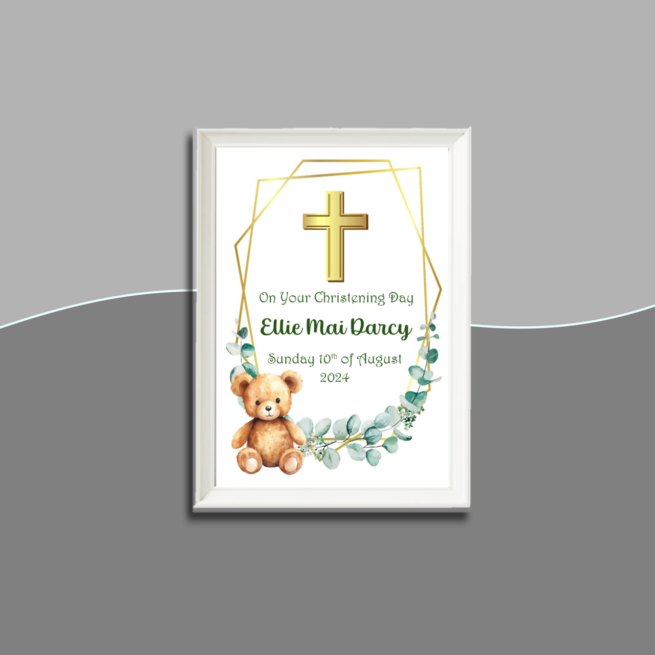 Personalised Christening Day Frame | PartyWorld