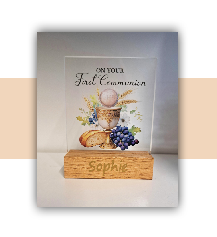 Personalised First Communion Plaque