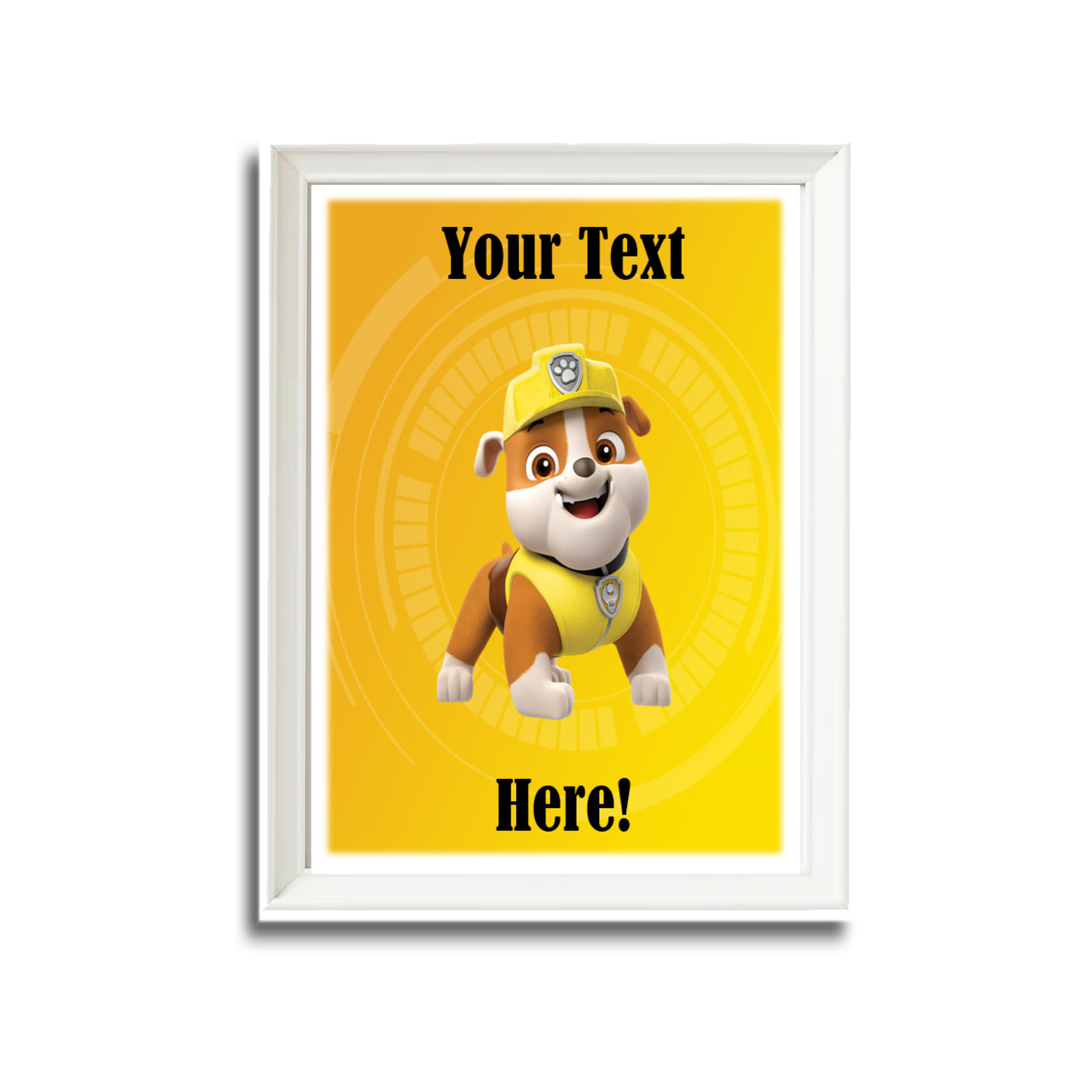 Personalised Paw Patrol Rubble Frame