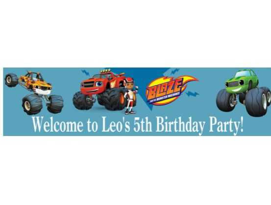 Personalised Blaze Banner | Birthday Party Banners