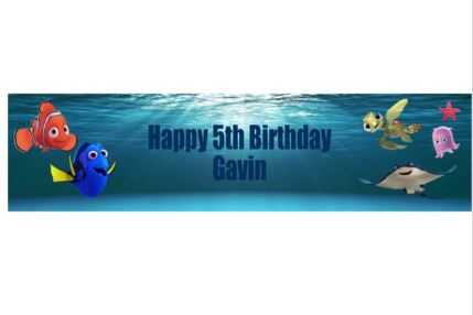 Personalised Finding Nemo Banner | Nemo Party Supplies