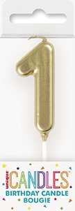 Gold Number 1 Birthday Candle | Buy Online Now