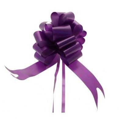 Purple Pull Bow Ribbon | Size - 50mm | PartyWorld