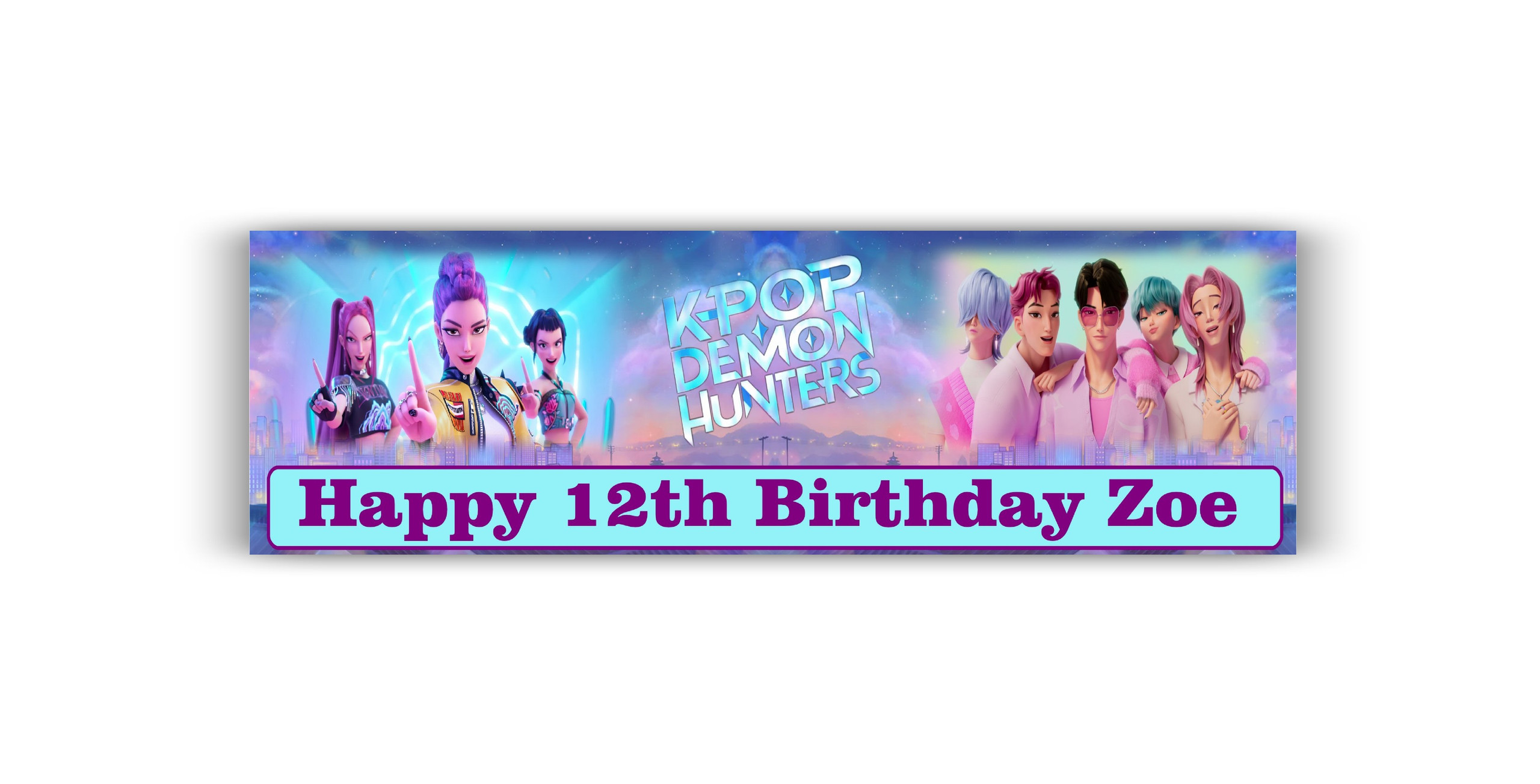 Personalised KPOP Demon Hunter Banner